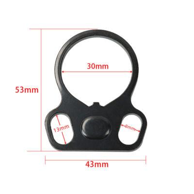 Tactical Rifle End Plate Sling Adapter Dual Loop Ambidextrous One ...